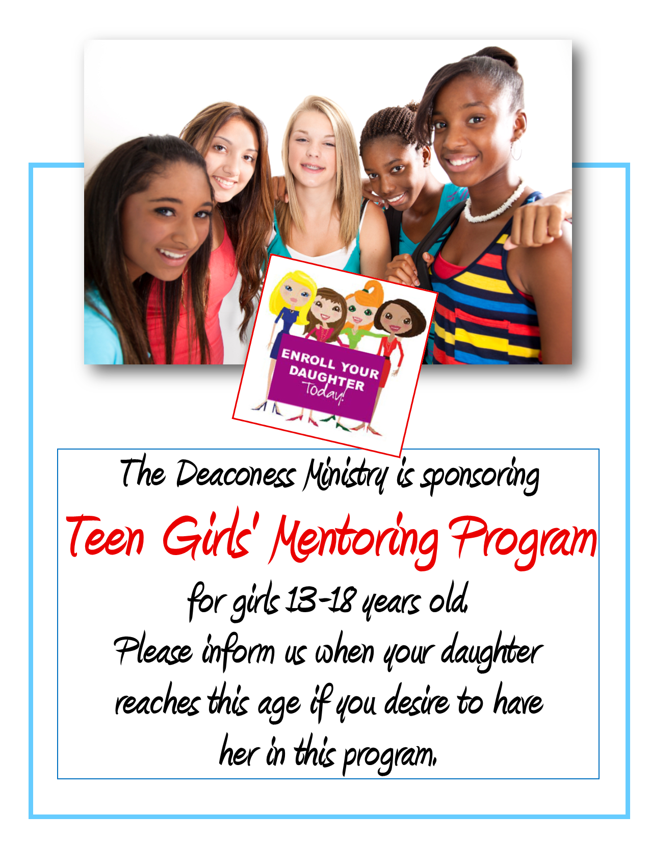 Teen Girls’ Mentoring Program – Chantilly Baptist Church – A Church of ...